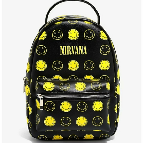 Hot Topic | Bags | Nirvana Smile Logo Backpack | Poshmark
